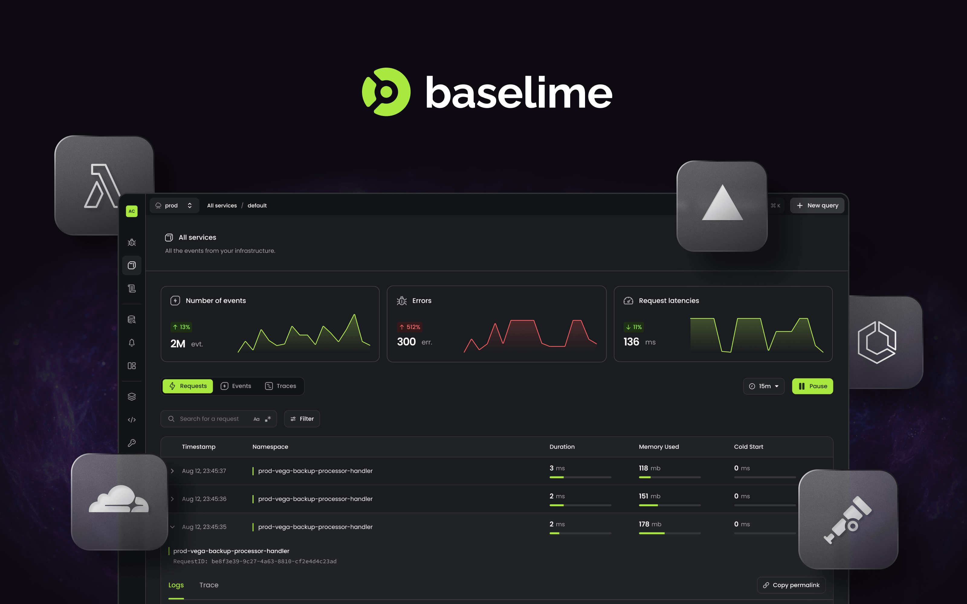Baselime - Observability and Error-tracking Platform